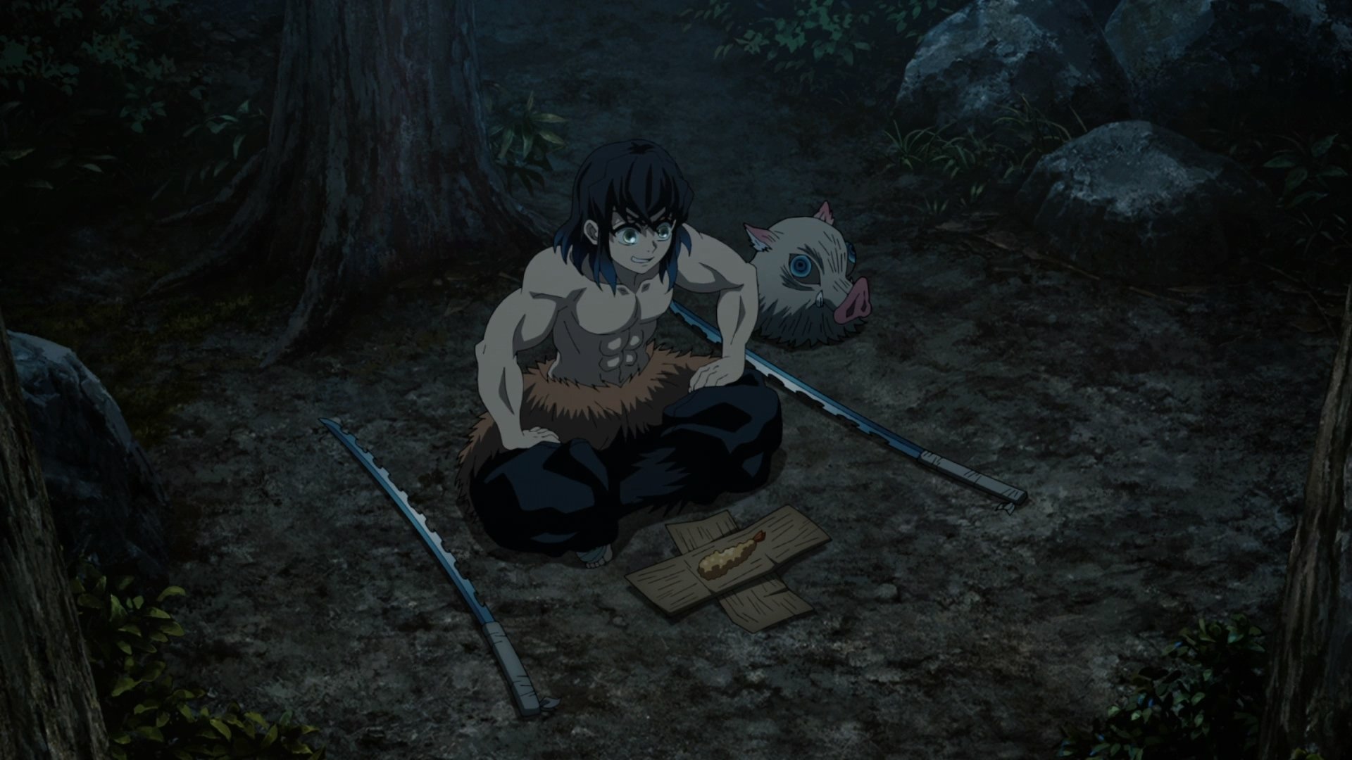 Inosuke Hashibira HD Wallpaper – Demon Slayer: Kimetsu no Yaiba Anime Scene