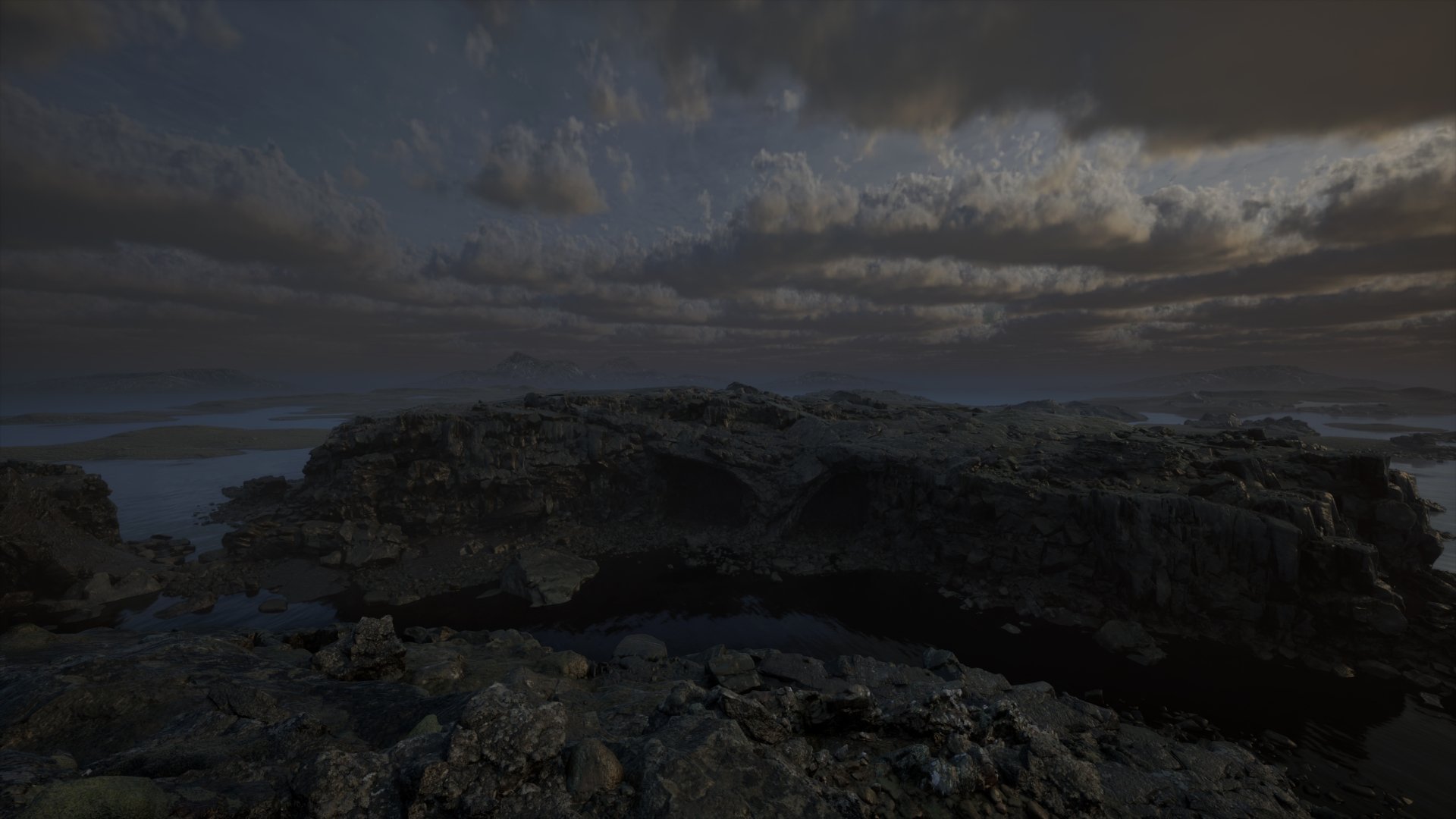 Download Virtual Reality Coast Rock Water HD Wallpaper by GMUNK