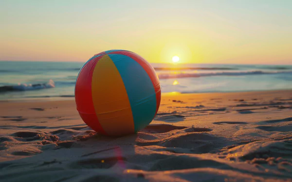 Vibrant Beach Ball HD Wallpaper by robokoboto