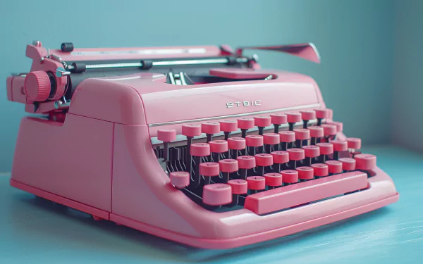 Vintage Pink Typewriter HD Wallpaper by patrika