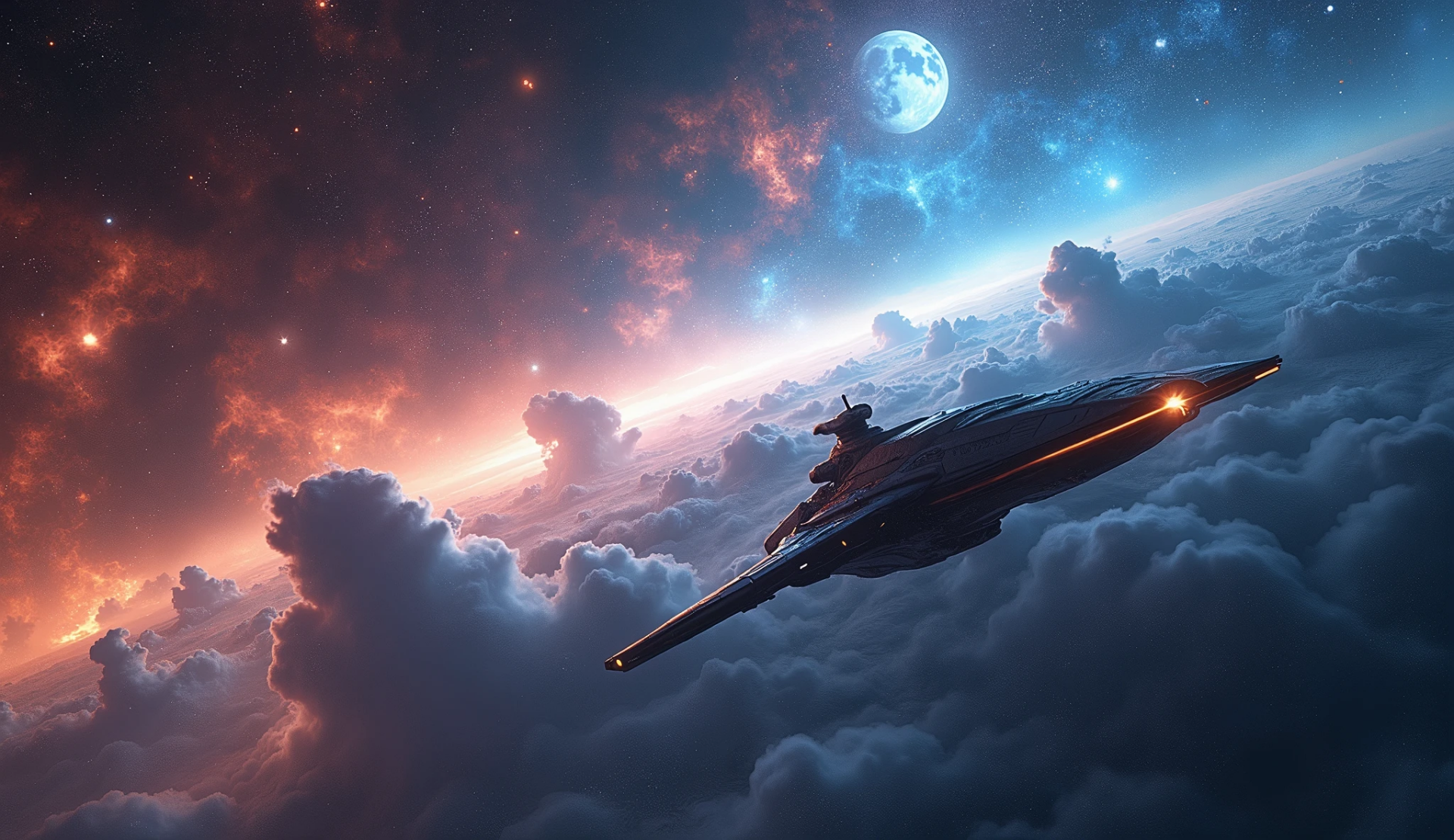 Download Sci Fi Spaceship Space HD Wallpaper by michaldunaj | 2048x1184 ...