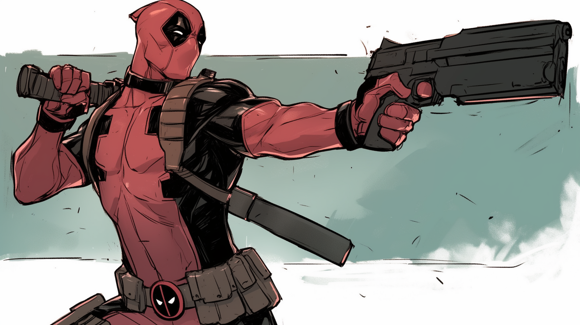 Epic Deadpool HD Wallpaper: Armed and Ready! by patrika