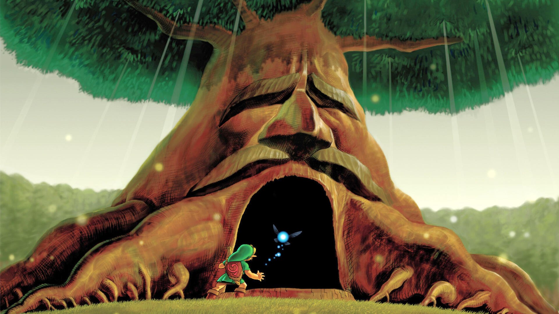 Link and the Great Deku Tree — Ocarina of Time HD Wallpaper