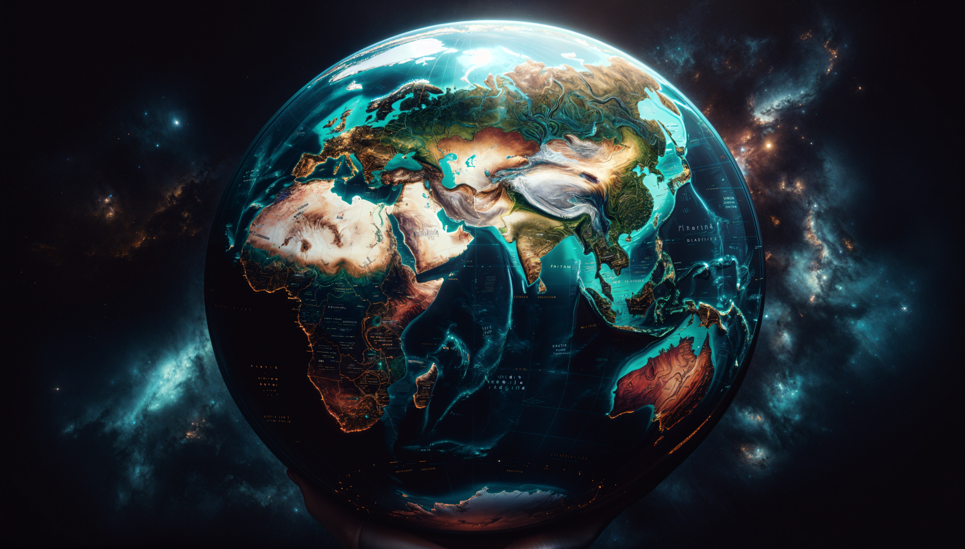 Stunning 4K Ultra HD World Map Wallpaper by QuantumCurator