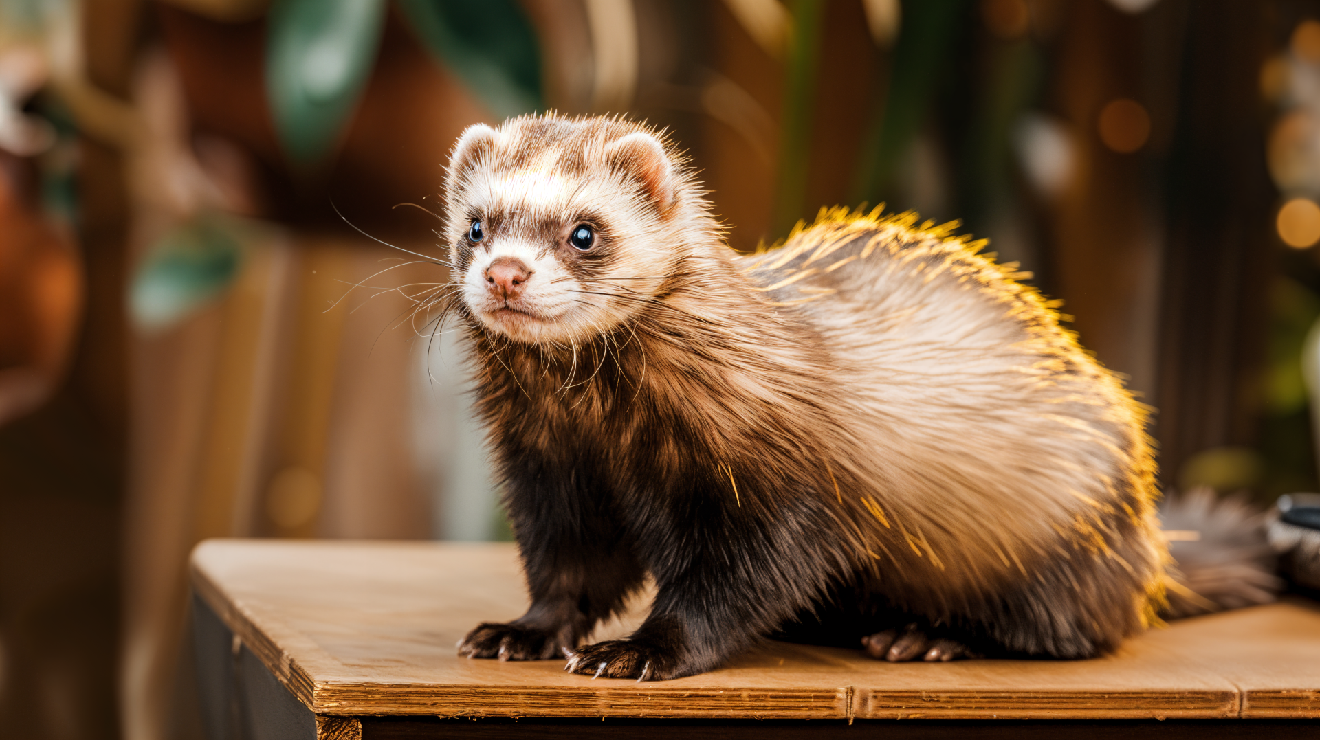 Charming Ferret: A 4K Ultra HD Wallpaper by QuantumCurator