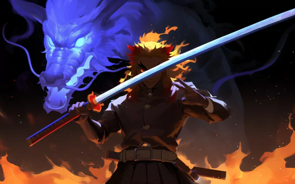 Kyojuro Rengoku: Stunning 4K Ultra HD Wallpaper