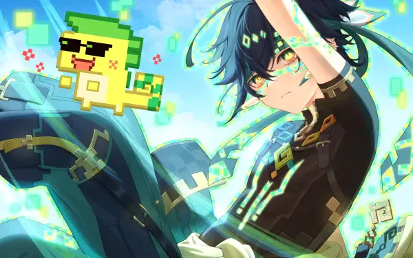 Kinich Genshin Impact 4K Ultra HD Wallpaper – Dynamic Action Scene by k ...