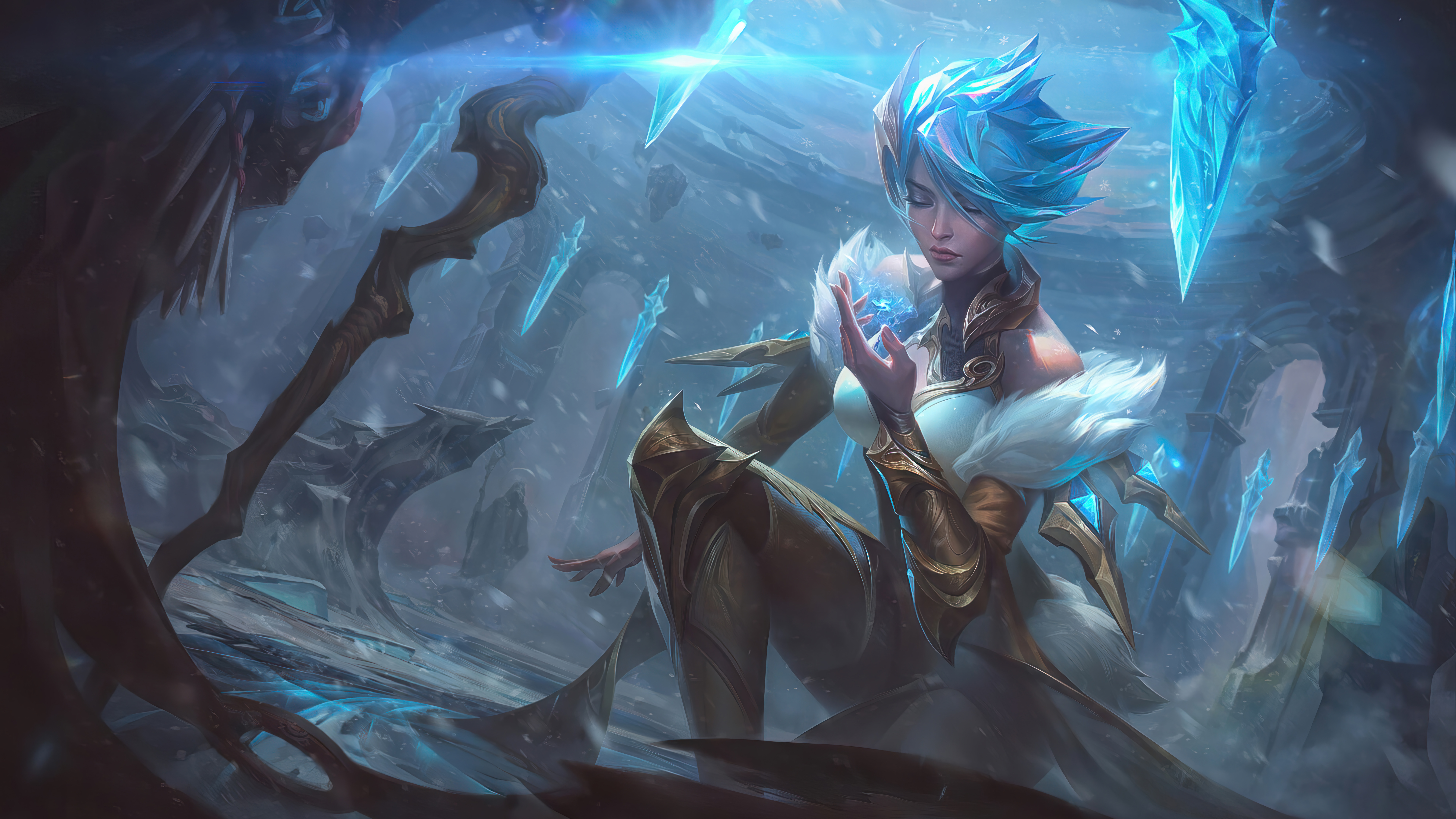 Irelia in Action: Stunning 8k Ultra HD League of Legends Wallpaper