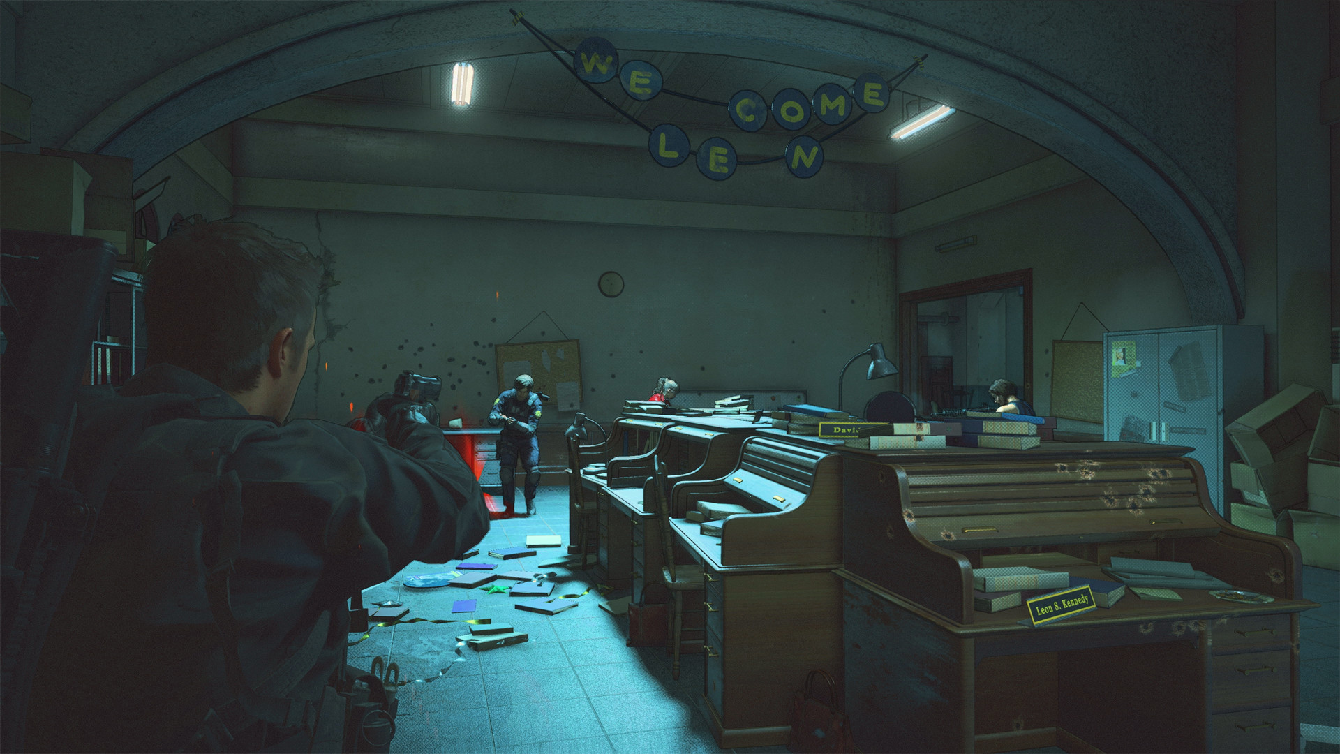 Resident Evil Re:Verse HD Wallpaper: Tension in the Shadows