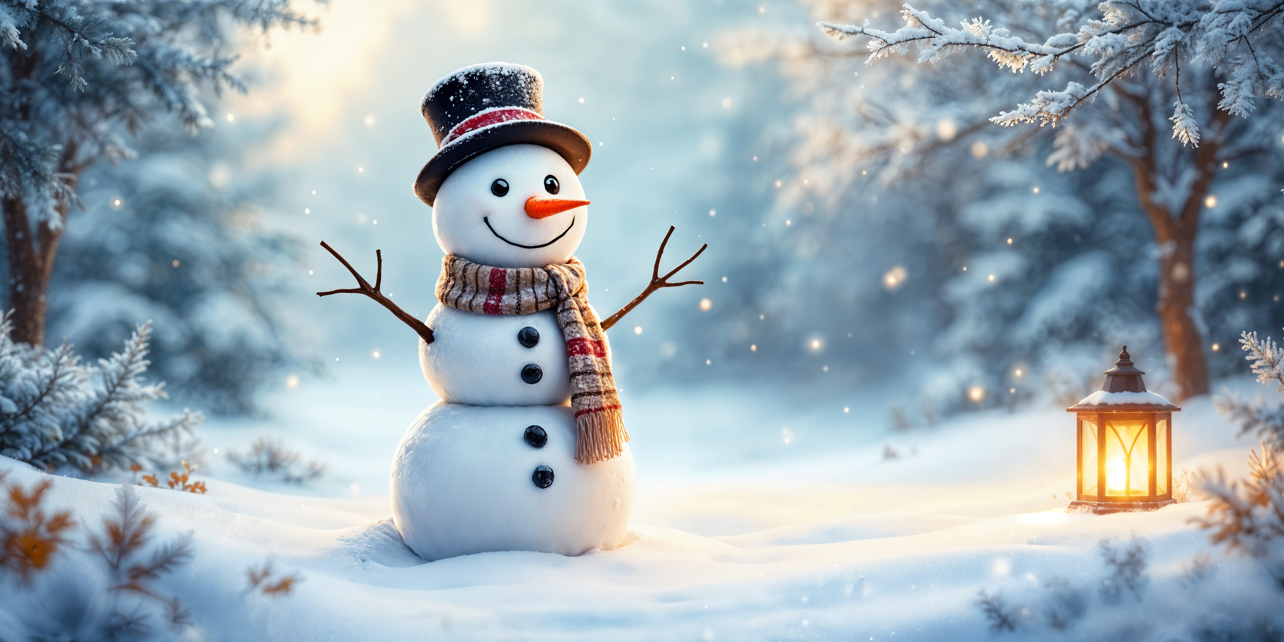 Download Snowman Christmas HD Wallpaper