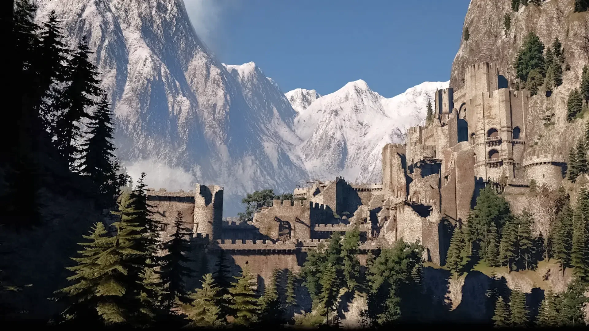The Witcher 3: Wild Hunt — Kaer Morhen Peaks HD Wallpaper | 1920x1080 ...