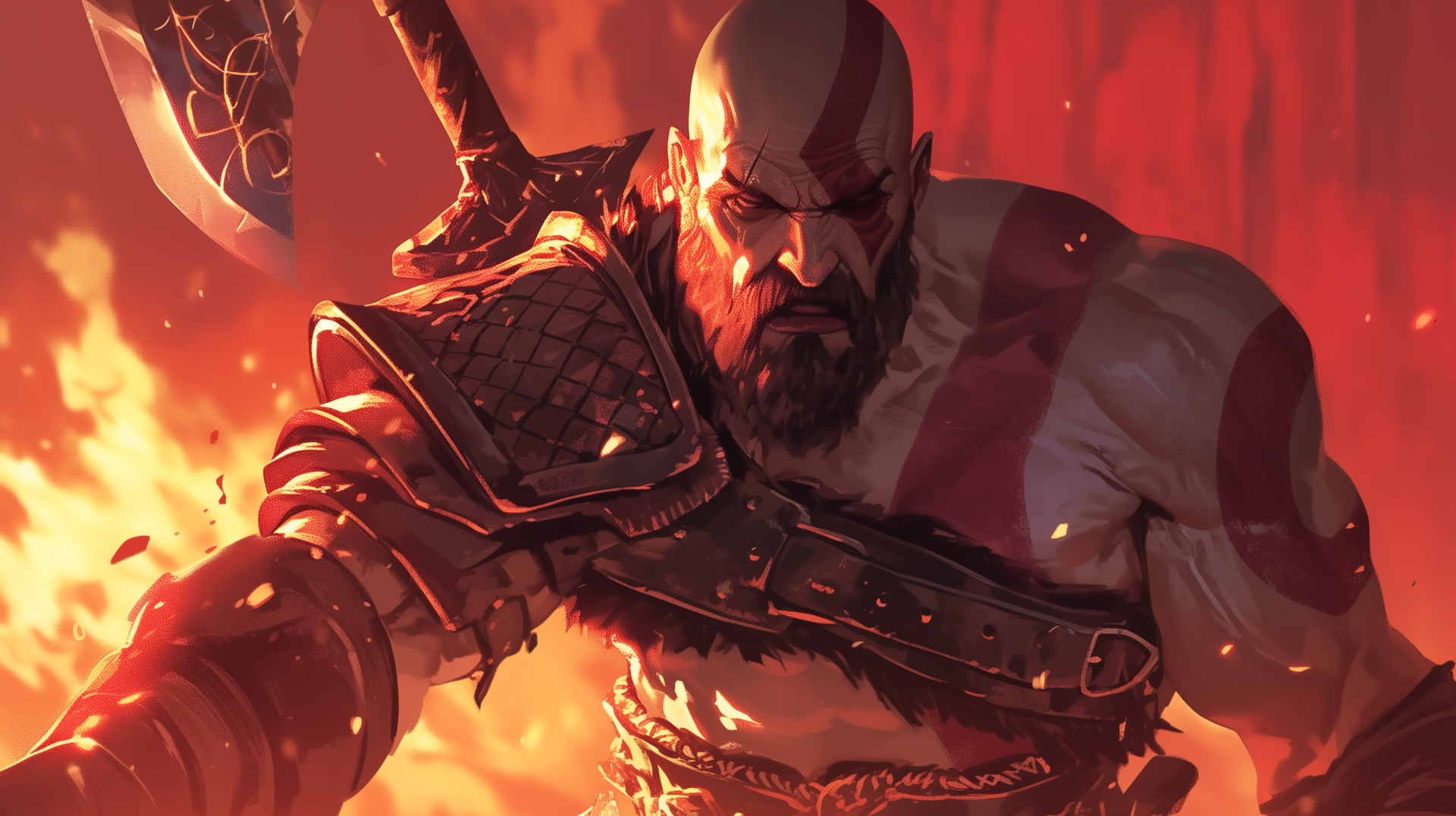 Kratos in Action: Epic God of War HD Wallpaper by patrika