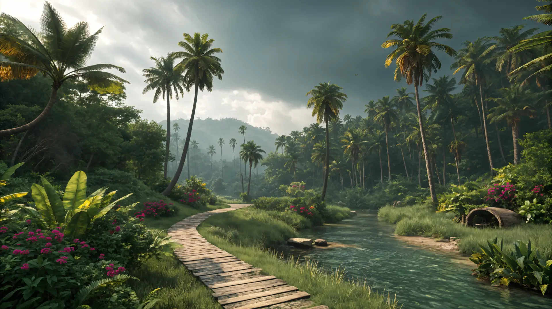 Tropical Serenity: 4K Ultra HD Wallpaper for a Peaceful Escape. by QuantumCurator