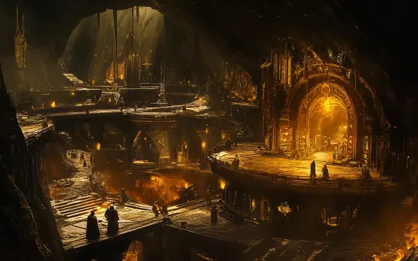 Dwarven Underground City - 4K Ultra HD Fantasy Artwork by robokoboto