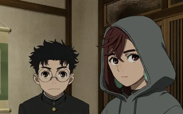 Download Dandadan Ken Takakura Momo Ayase Jin Enjouji Seiko Ayase HD Wallpaper by Yukinobu Tatsu