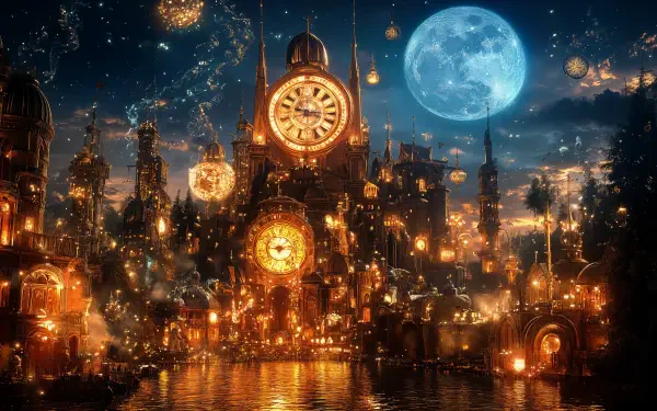 4K Ultra HD Wallpaper: New Year Countdown Excitement by QuantumCurator