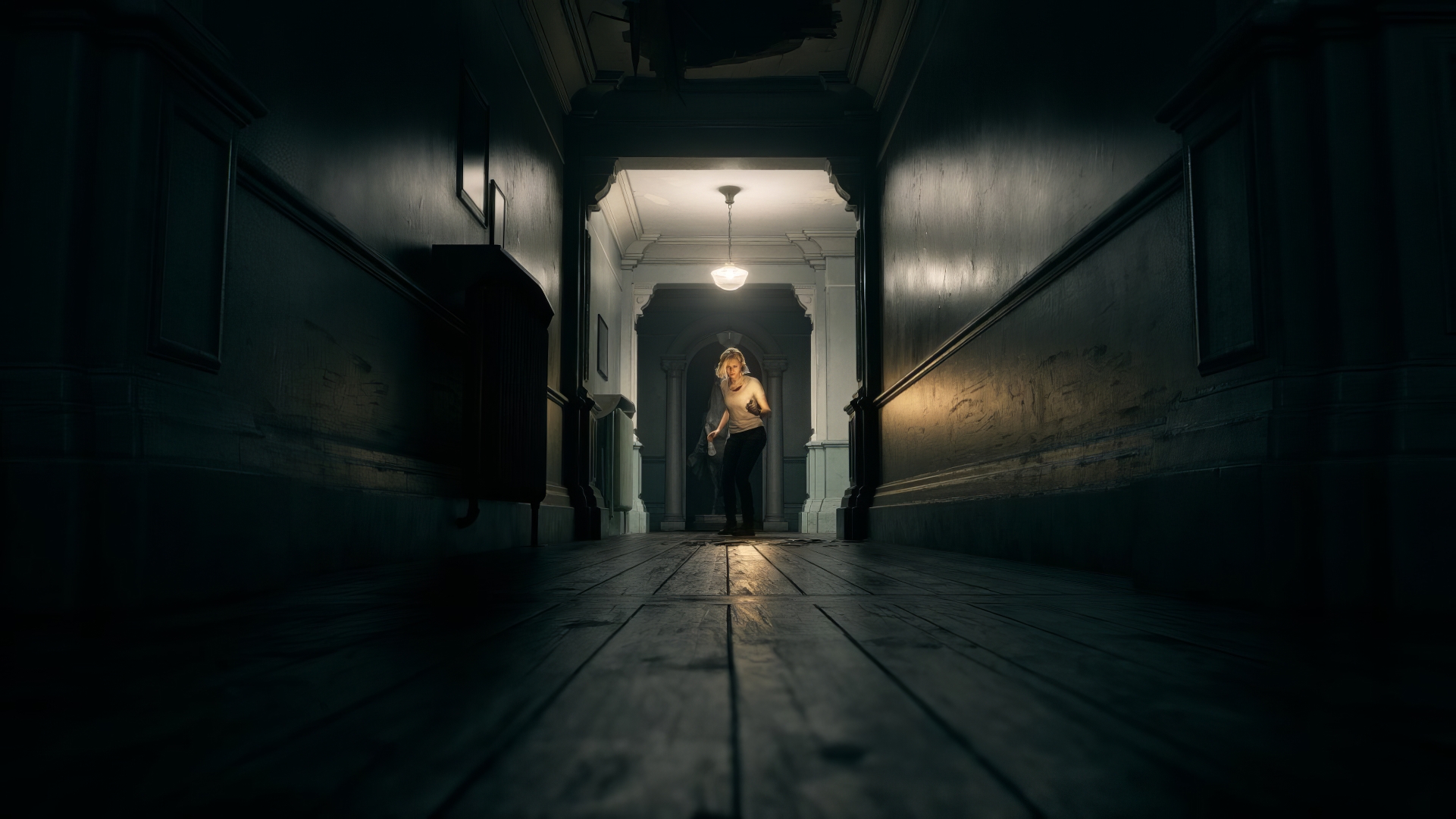 Resident Evil Requiem HD Wallpaper - Intense Horror Game Scene