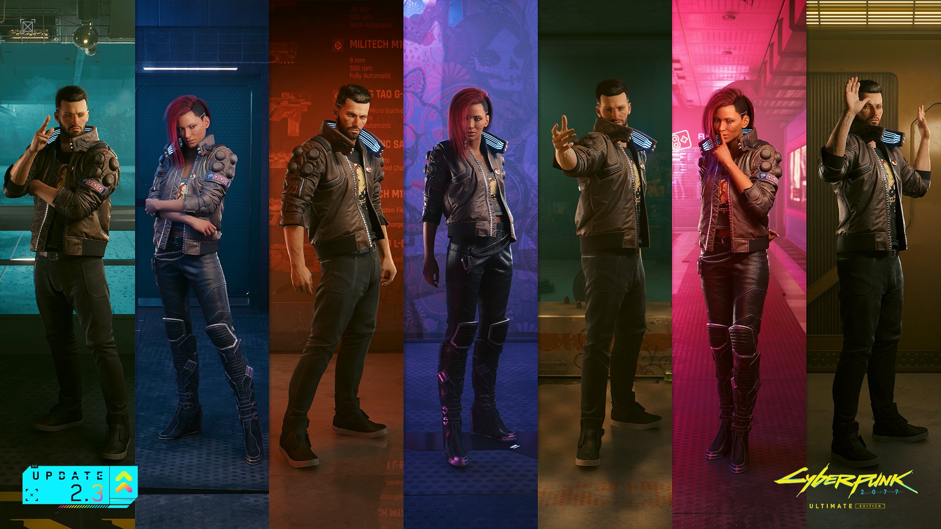 Cyberpunk 2077 HD Wallpaper – Iconic Video Game Characters in Vivid Colors