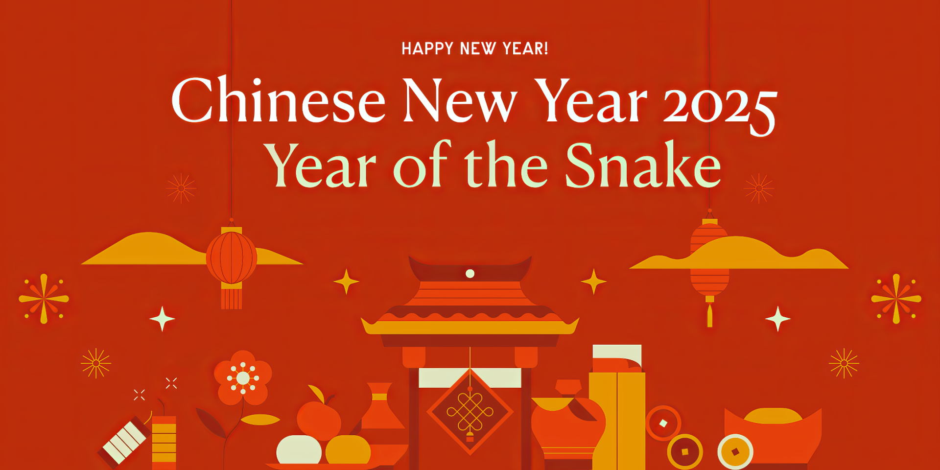 Vibrant Lunar New Year 2025 HD Wallpaper: Celebrate the Year of the Snake