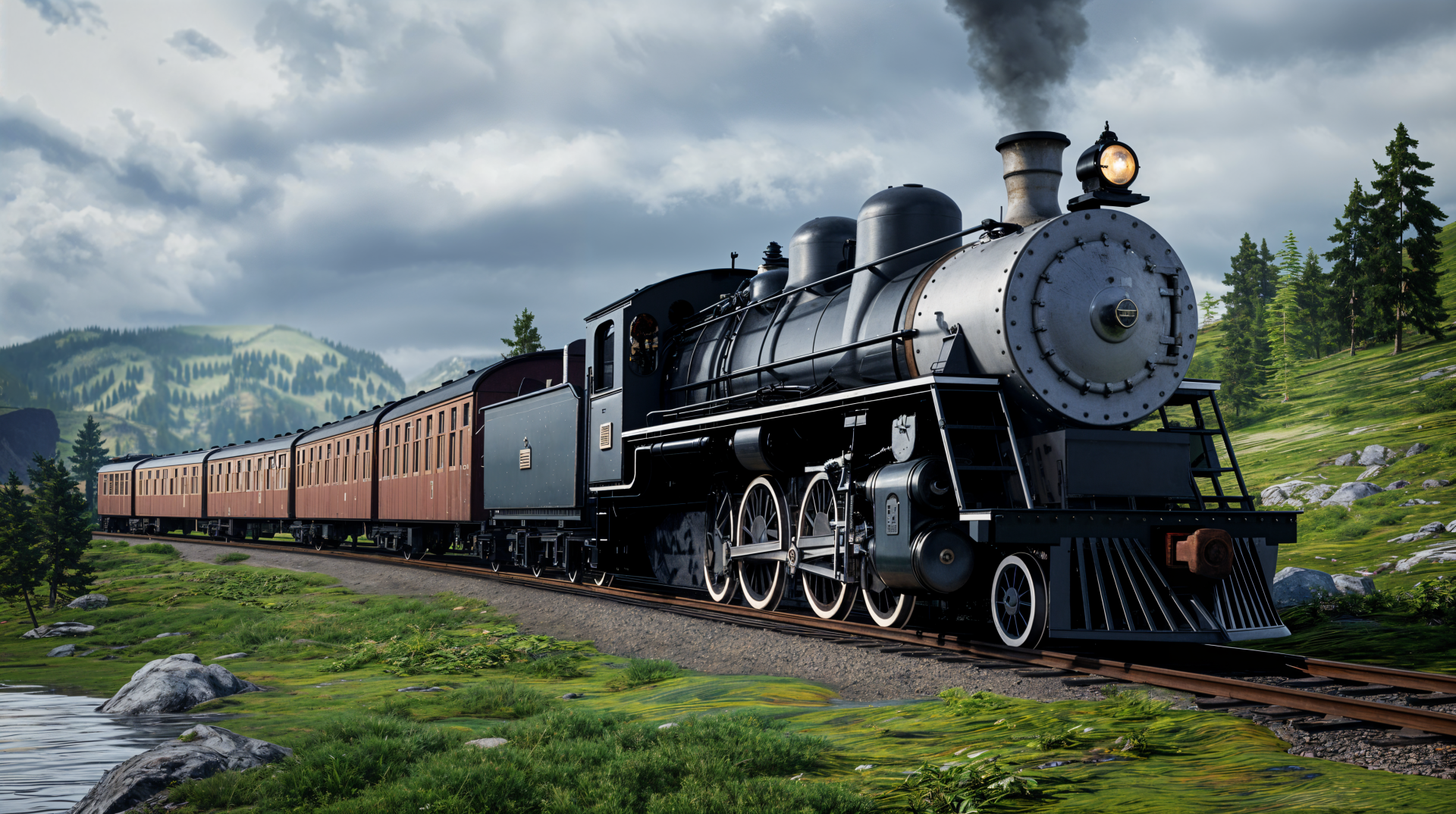 Stunning Locomotive in 4K Ultra HD Wallpaper by QuantumCurator