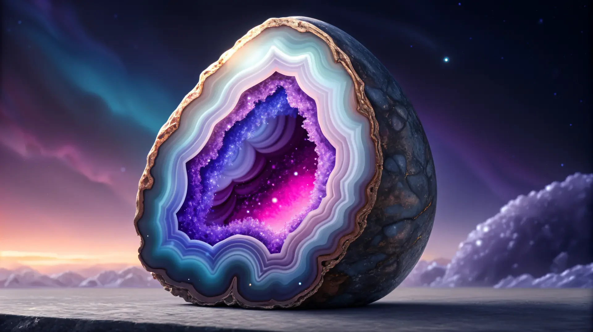 Stunning Geode: 4K Ultra HD Wallpaper by QuantumCurator