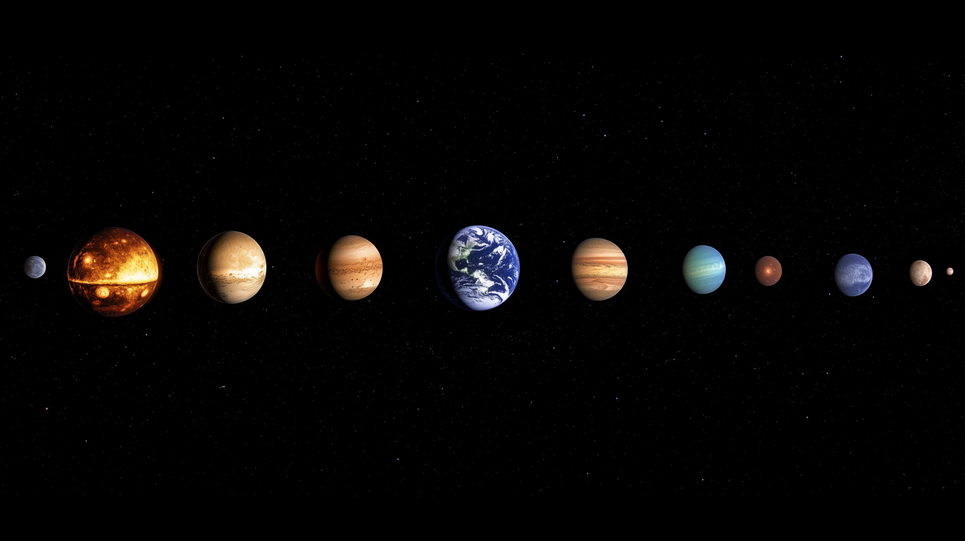 Stellar Harmony: HD Wallpaper of Planetary Alignment by patrika