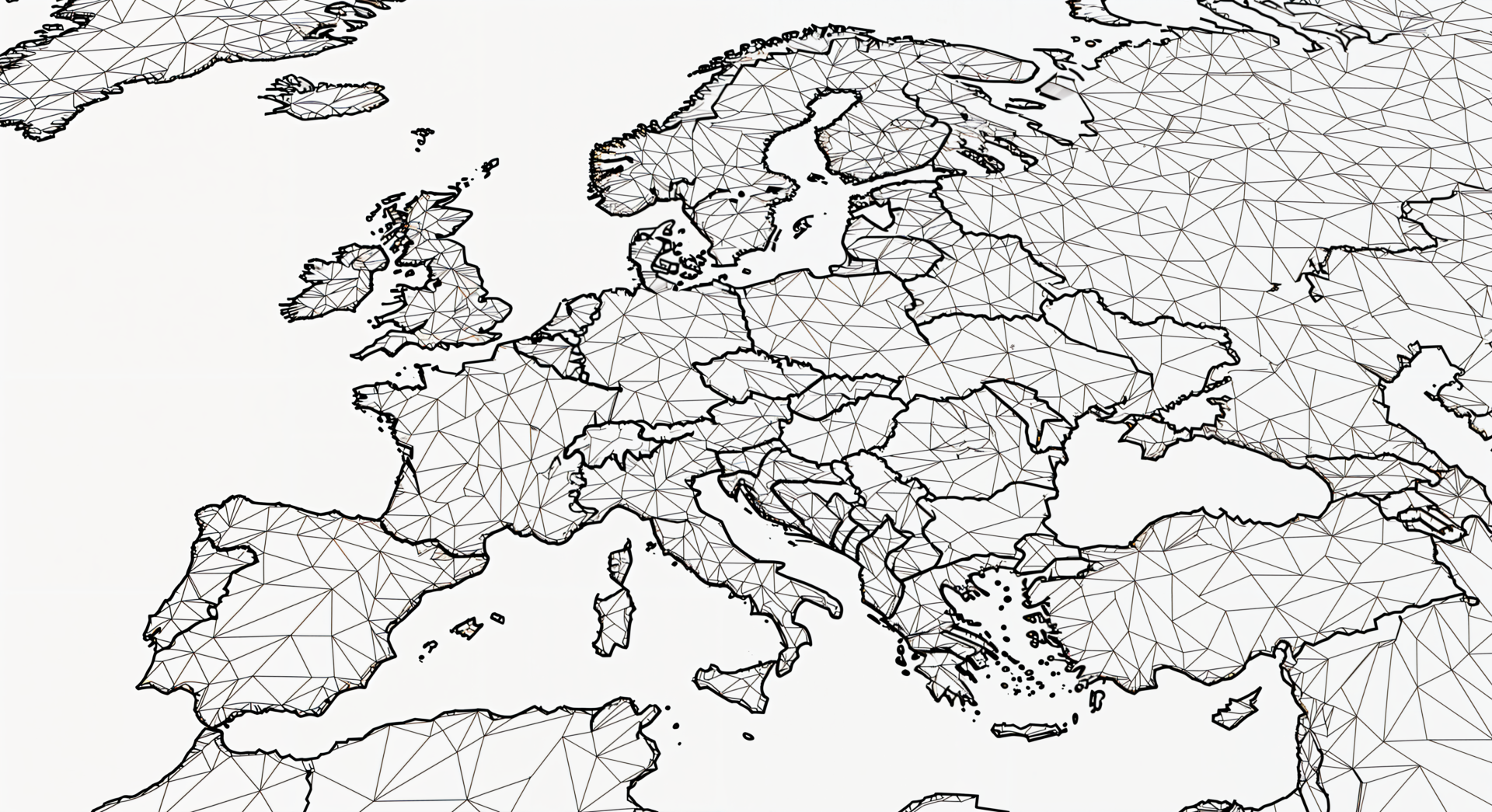 Europe Map 4K Ultra HD Wallpaper – Detailed Geometric Network Design by ...