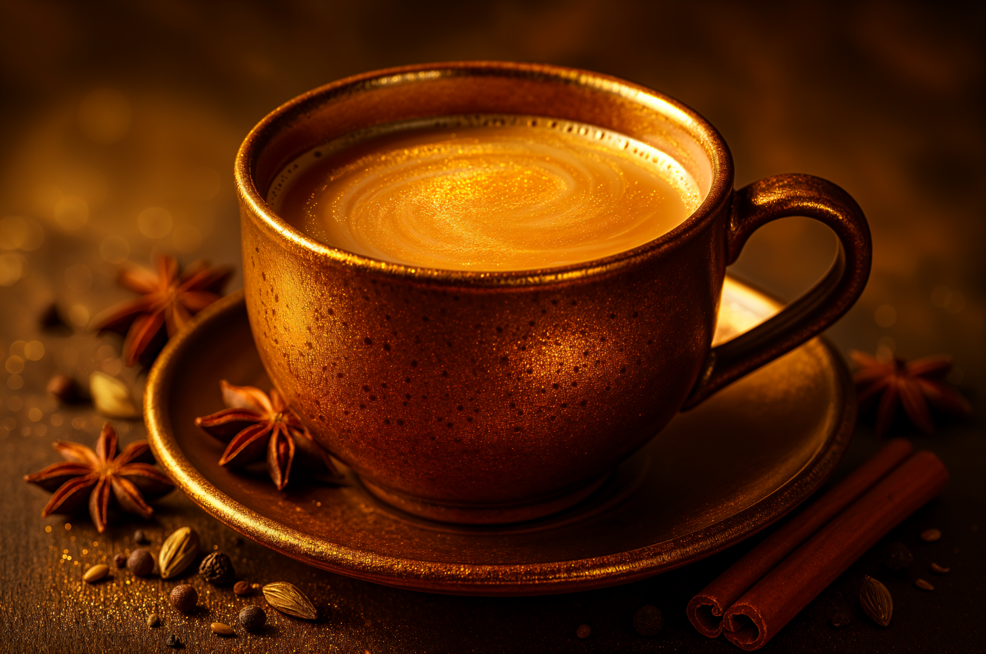 Chai Tea Serenity in 4K Ultra HD Wallpaper by QuantumCurator