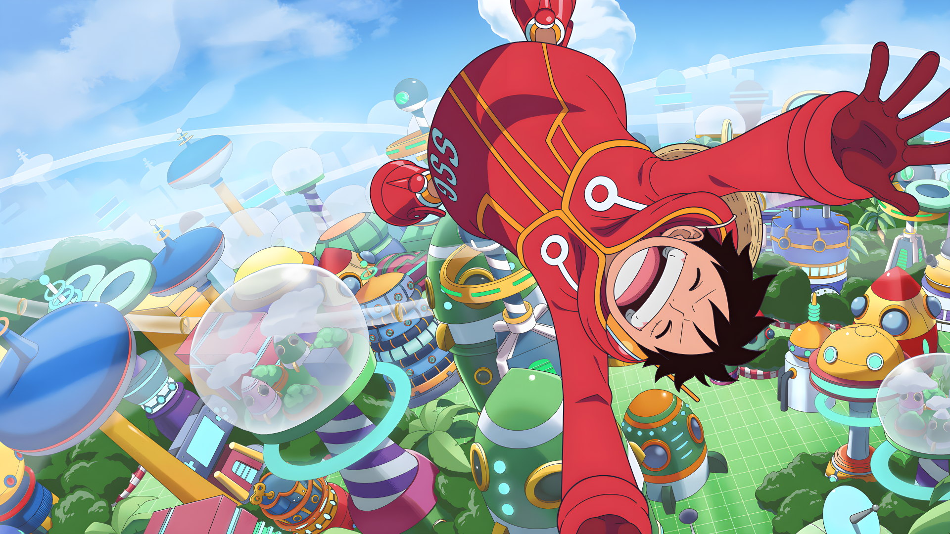 Monkey D. Luffy Soars: 4K Ultra HD One Piece Anime Adventure