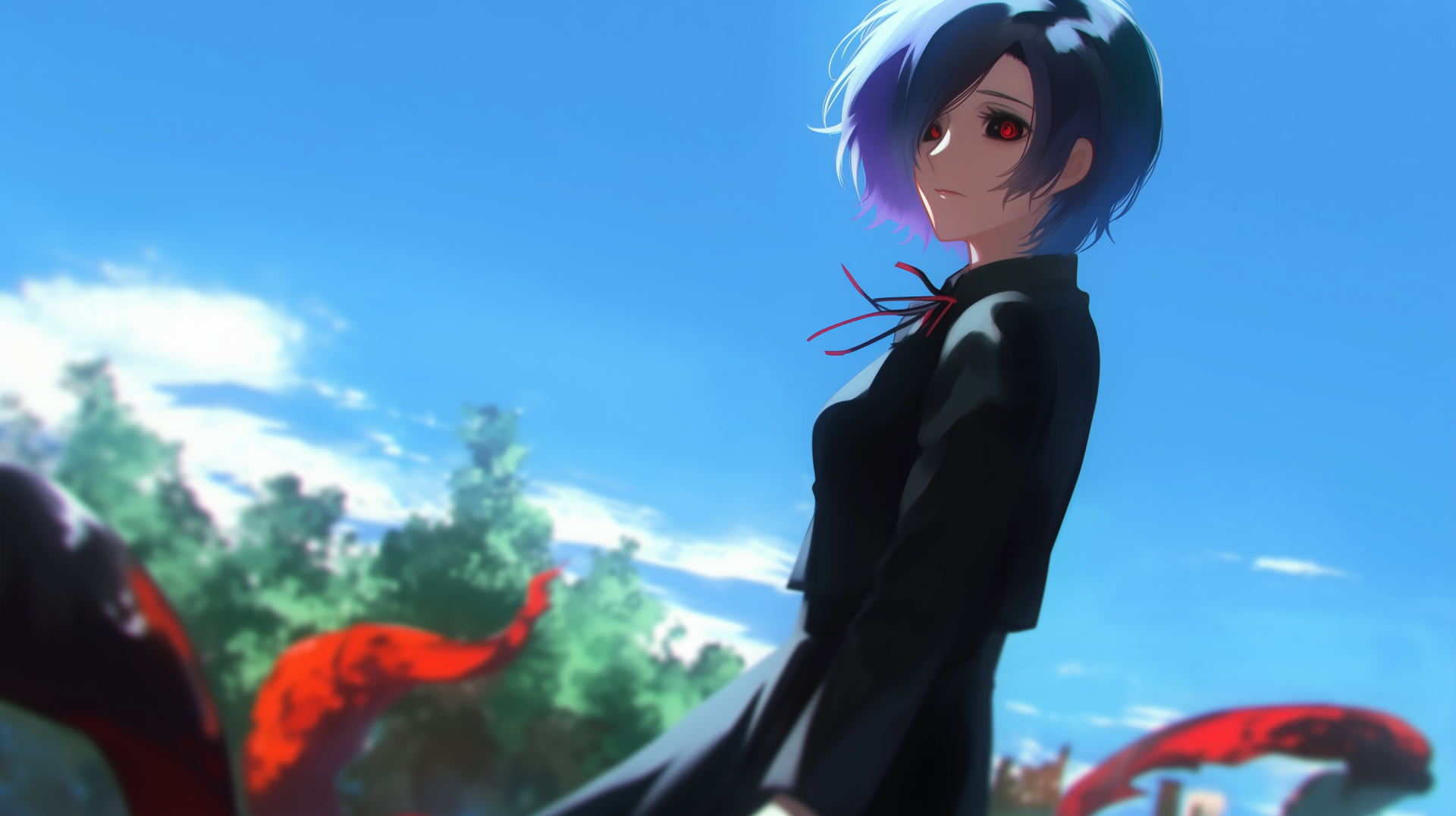 Touka in Blue - Tokyo Ghoul HD | Kirishima's Quiet Resolve | Tokyo ...