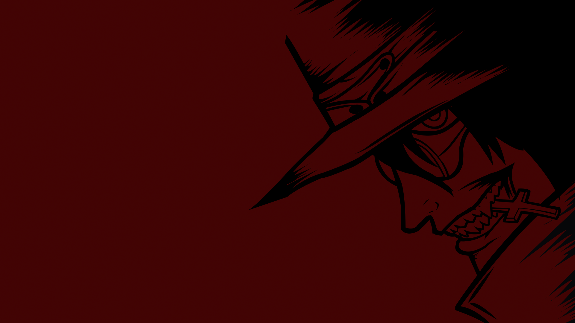Alucard — Hellsing Crimson Minimalist HD Wallpaper | 1920x1080 ...