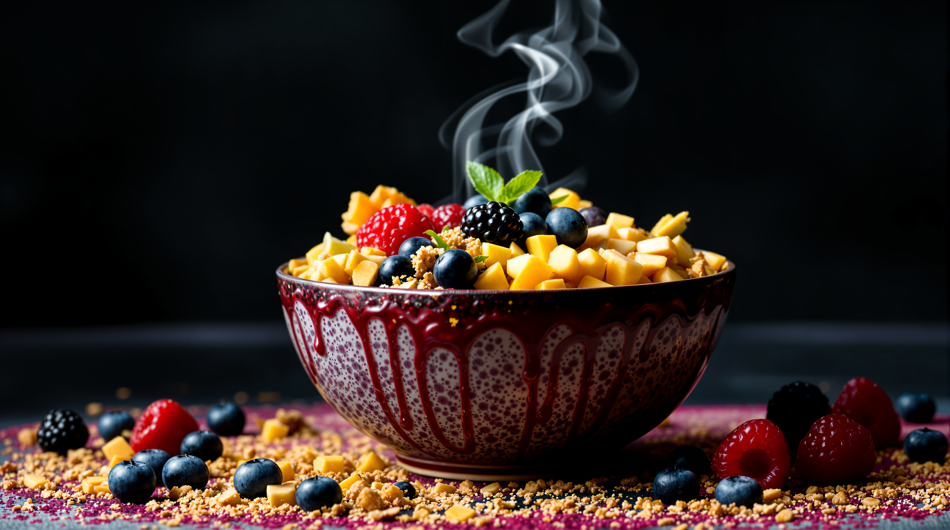 4K Ultra HD Acai Bowl — Berry Bliss Wallpaper by QuantumCurator