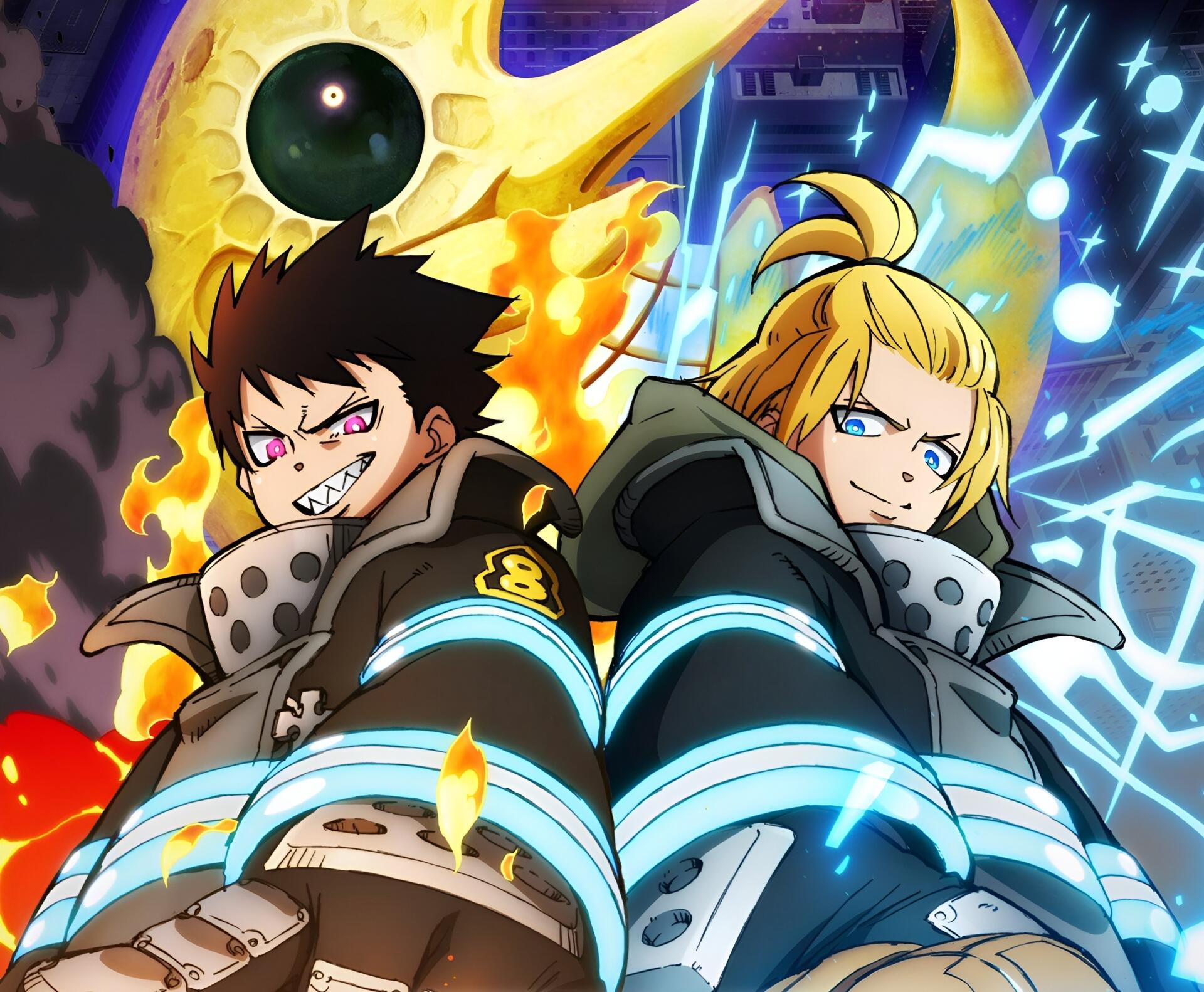 Fire Force Anime 2K Quad HD — Inferno Duo Wallpaper