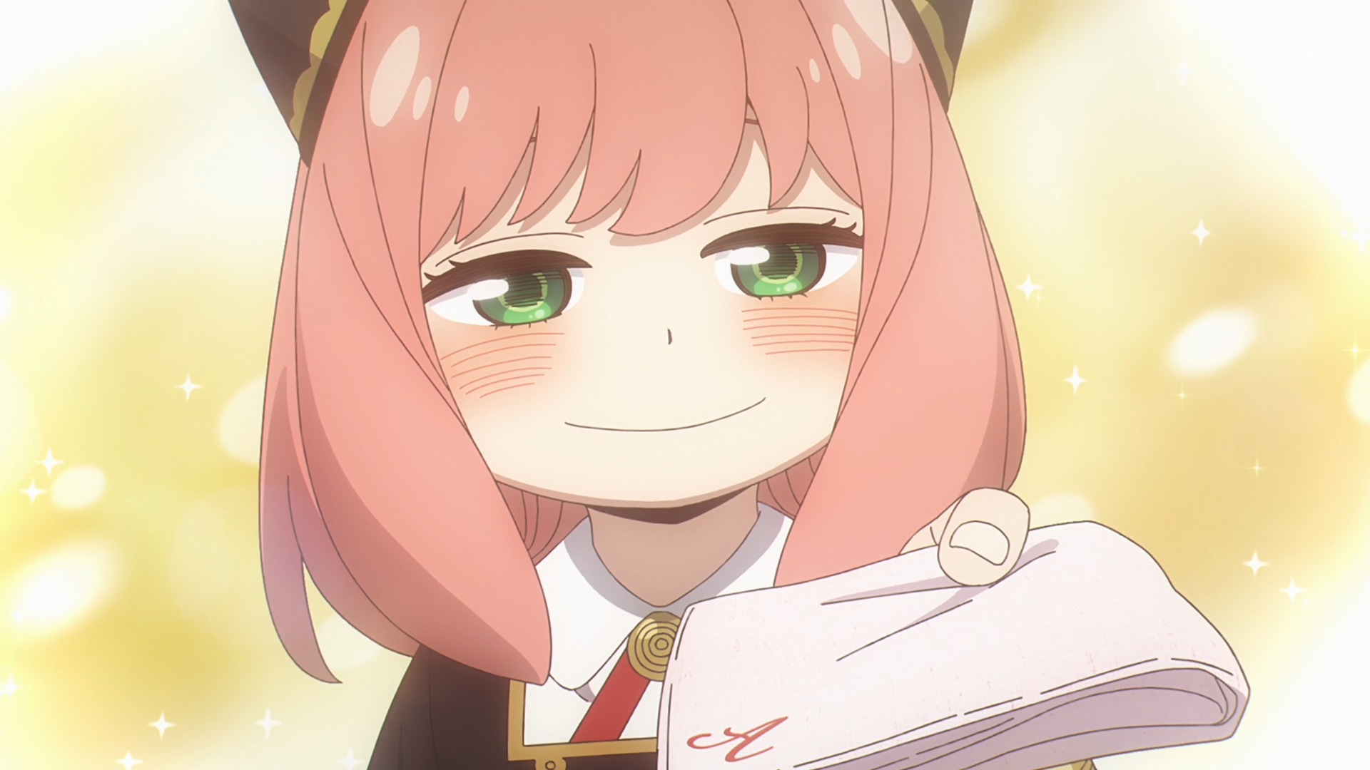 Anya Forger — Spy x Family HD Wallpaper (Cheeky Grin)