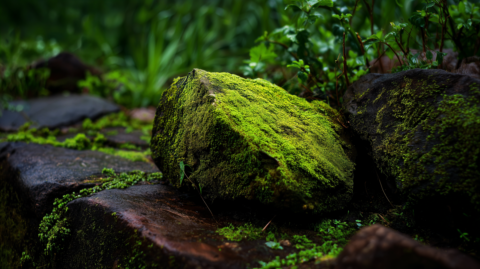 Moss-Cloaked Stone — 4K Ultra HD Nature Wallpaper by robokoboto