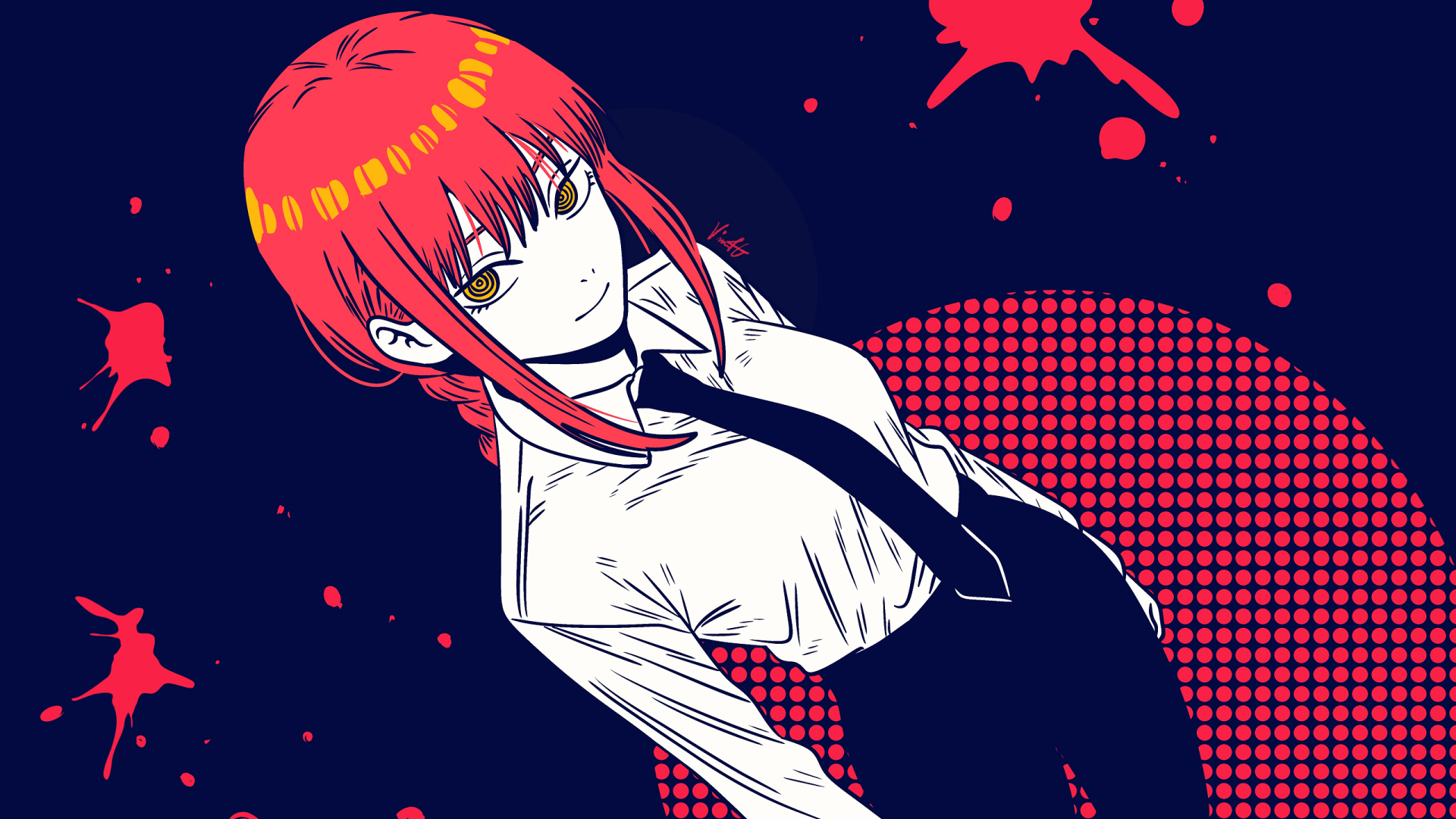Makima — Crimson Command (Chainsaw Man 2K Wallpaper) | 2560x1440 ...
