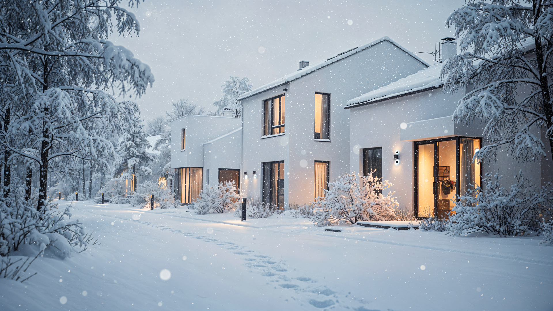 Aesthetic Winter Retreat — 4K Ultra HD Wallpaper by robokoboto