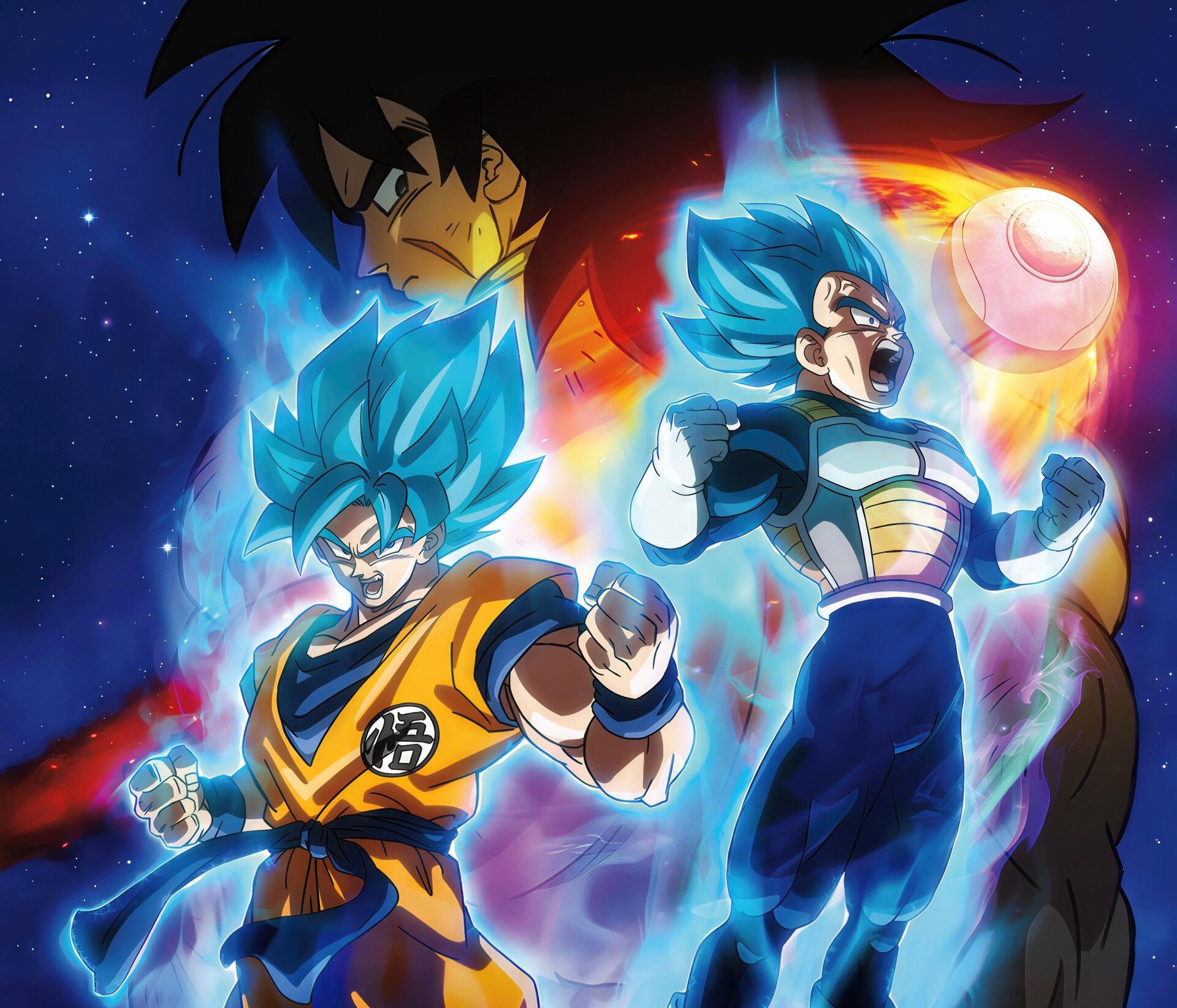 Dragon Ball Super: Broly — Goku & Vegeta (Super Blue) 2K Quad HD Wallpaper