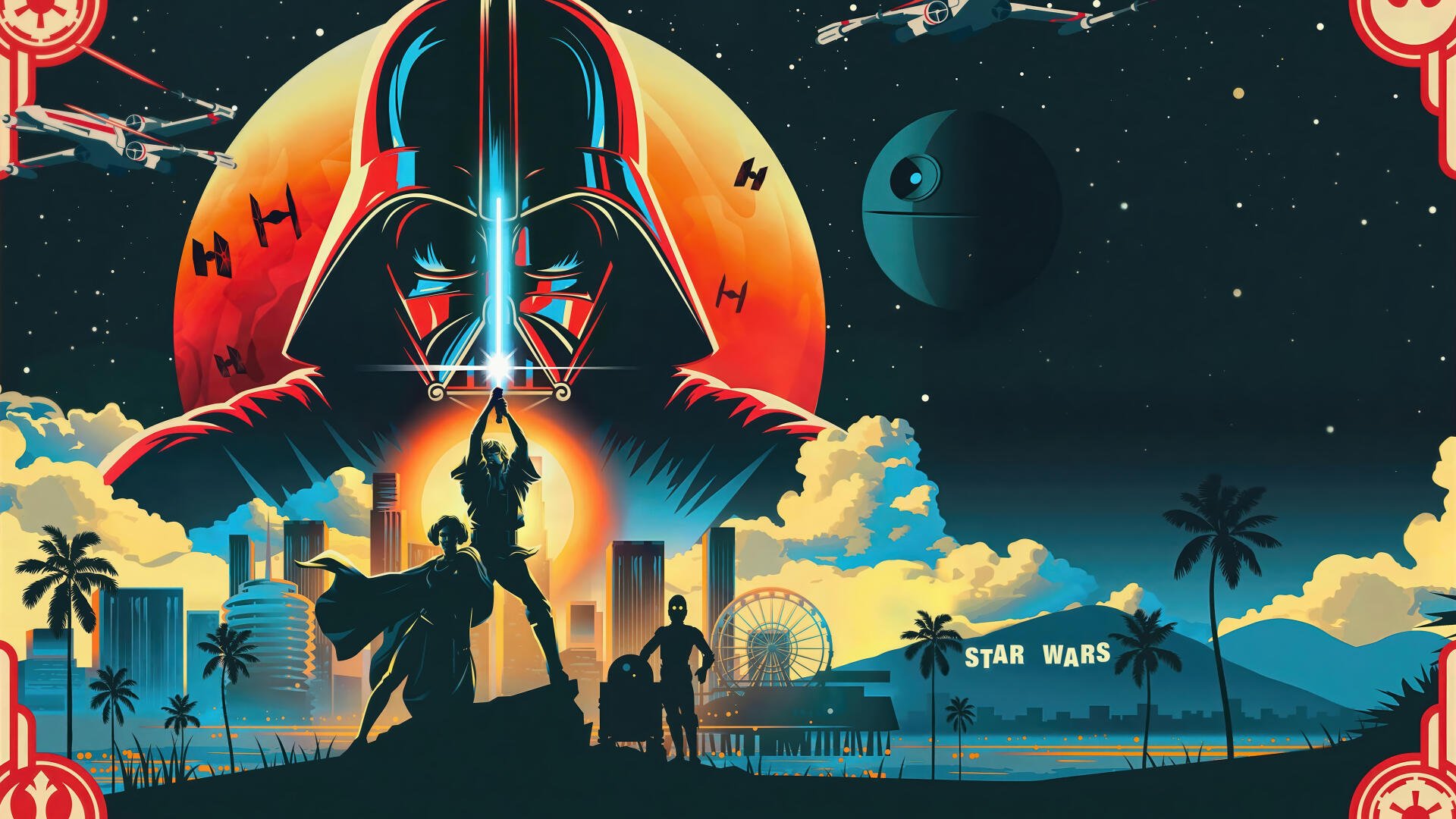Star Wars 4K Ultra HD Wallpaper — Vader's Galactic Night | 3840x2160 ...