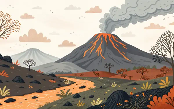 Emberforge: 4K Ultra HD Volcanic Industrial Landscape by QuantumCurator