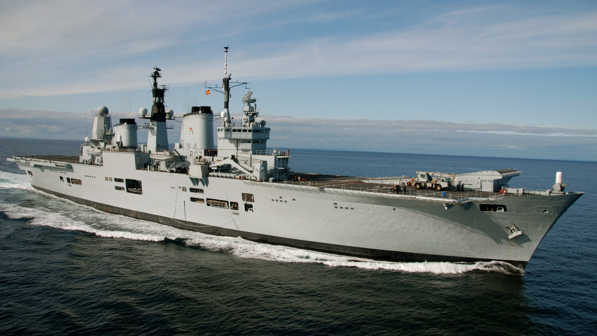 HD Military Vessel in Action: Powerful Naval Ship at Sea