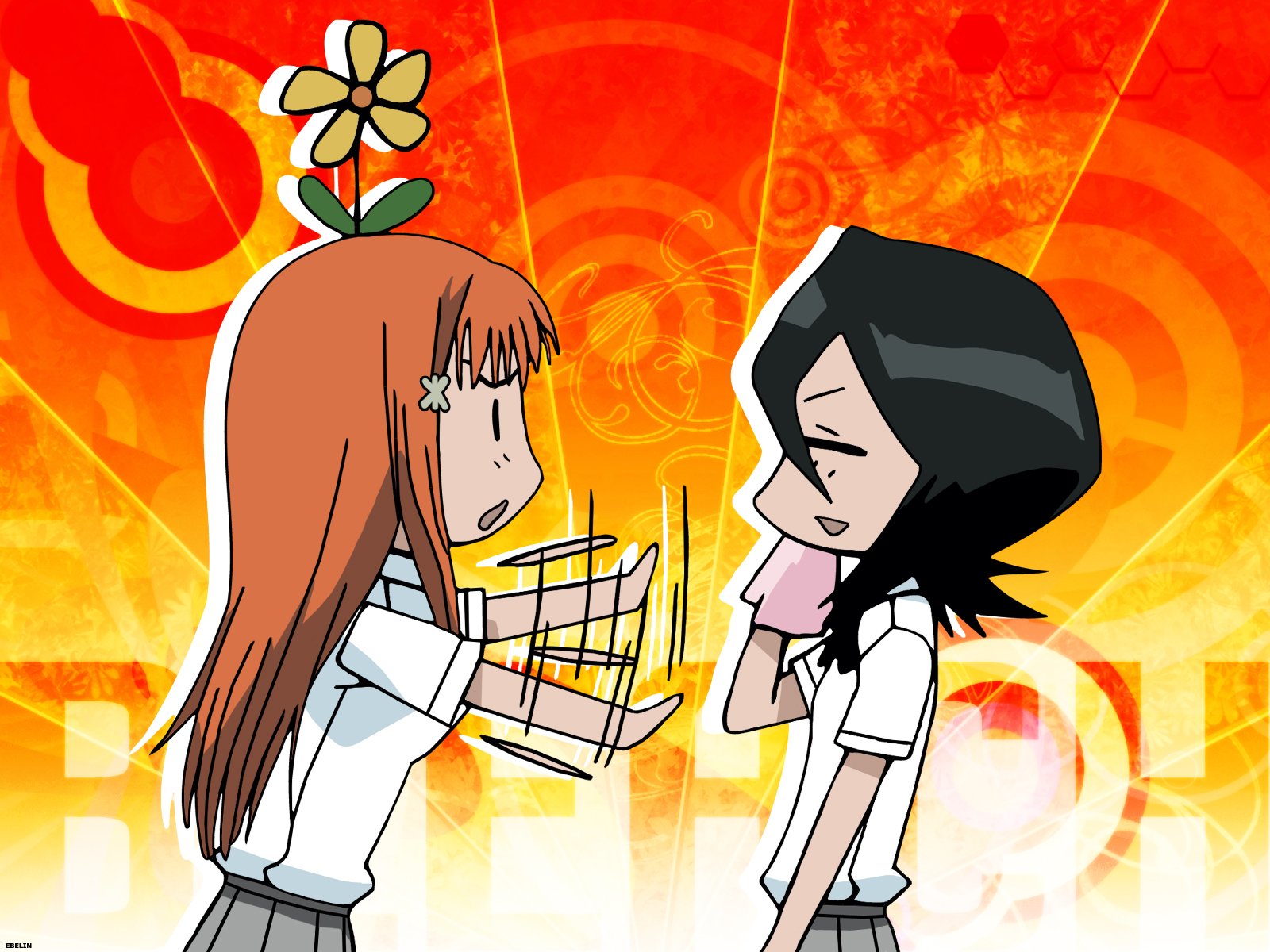 Download Orihime Inoue Rukia Kuchiki Anime Bleach Wallpaper