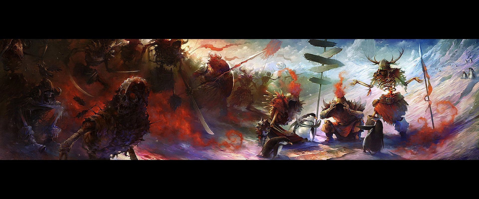 Download Fantasy Battle Wallpaper | 1920x800 | Wallpaper Abyss