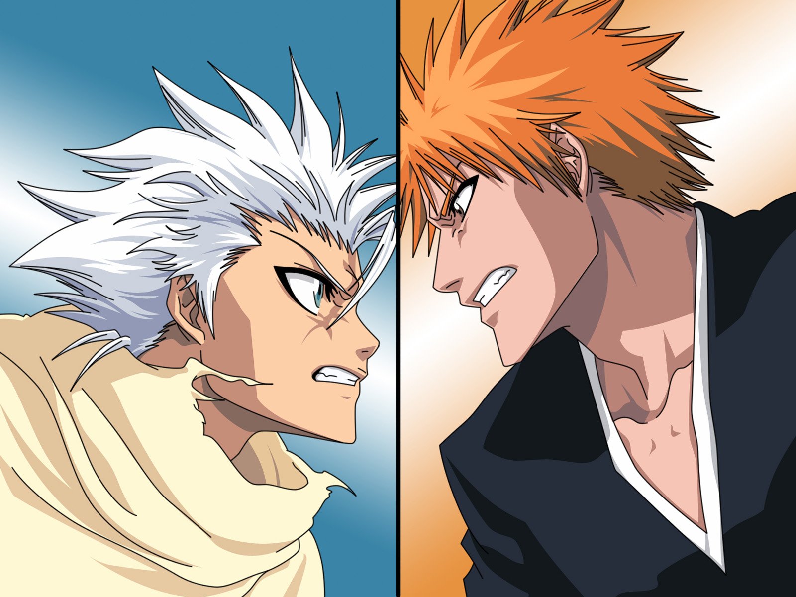 Bleach HD Wallpaper - Ichigo vs. Tōshirō: Clash of Flames & Frost ...