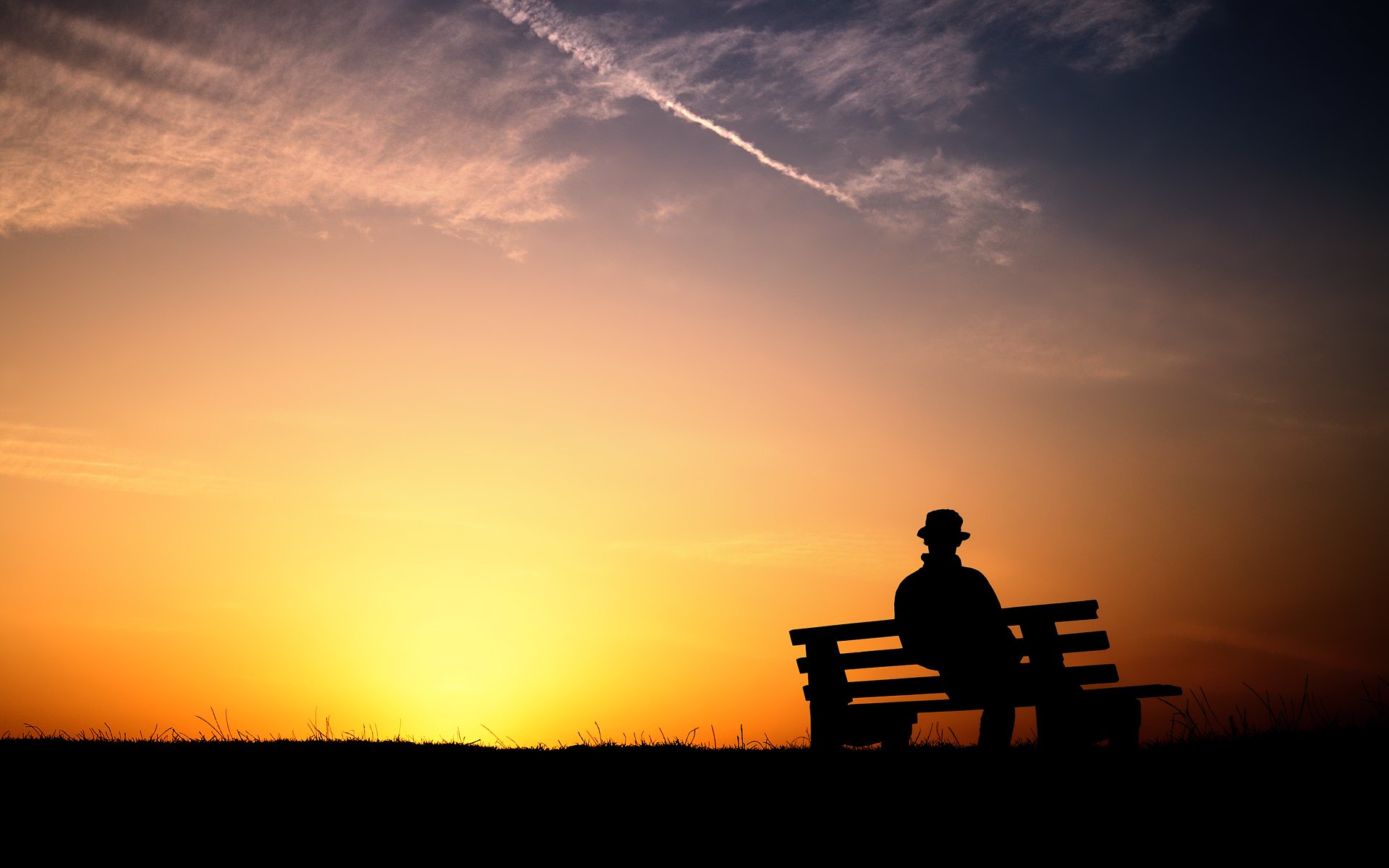 Download Bench Sunset Photography People HD Wallpaper | 1920x1200 ...