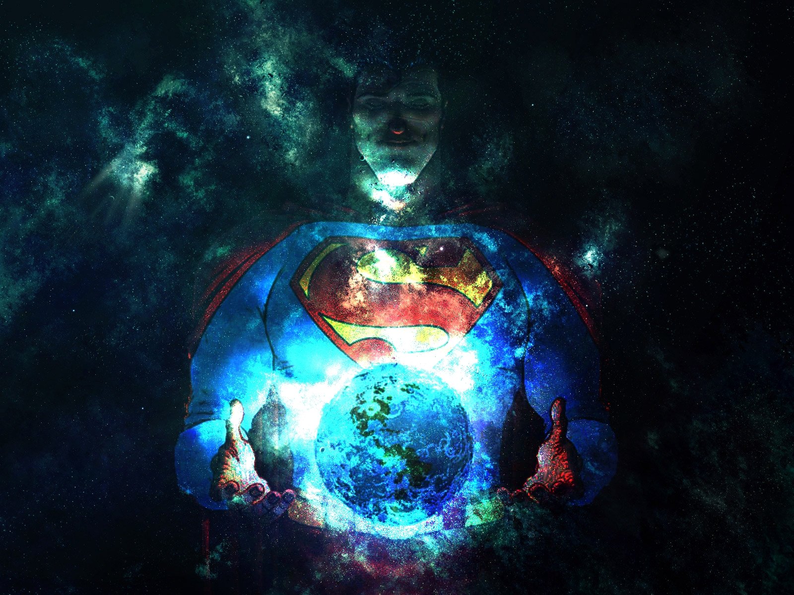 Superman In Space Wallpaper