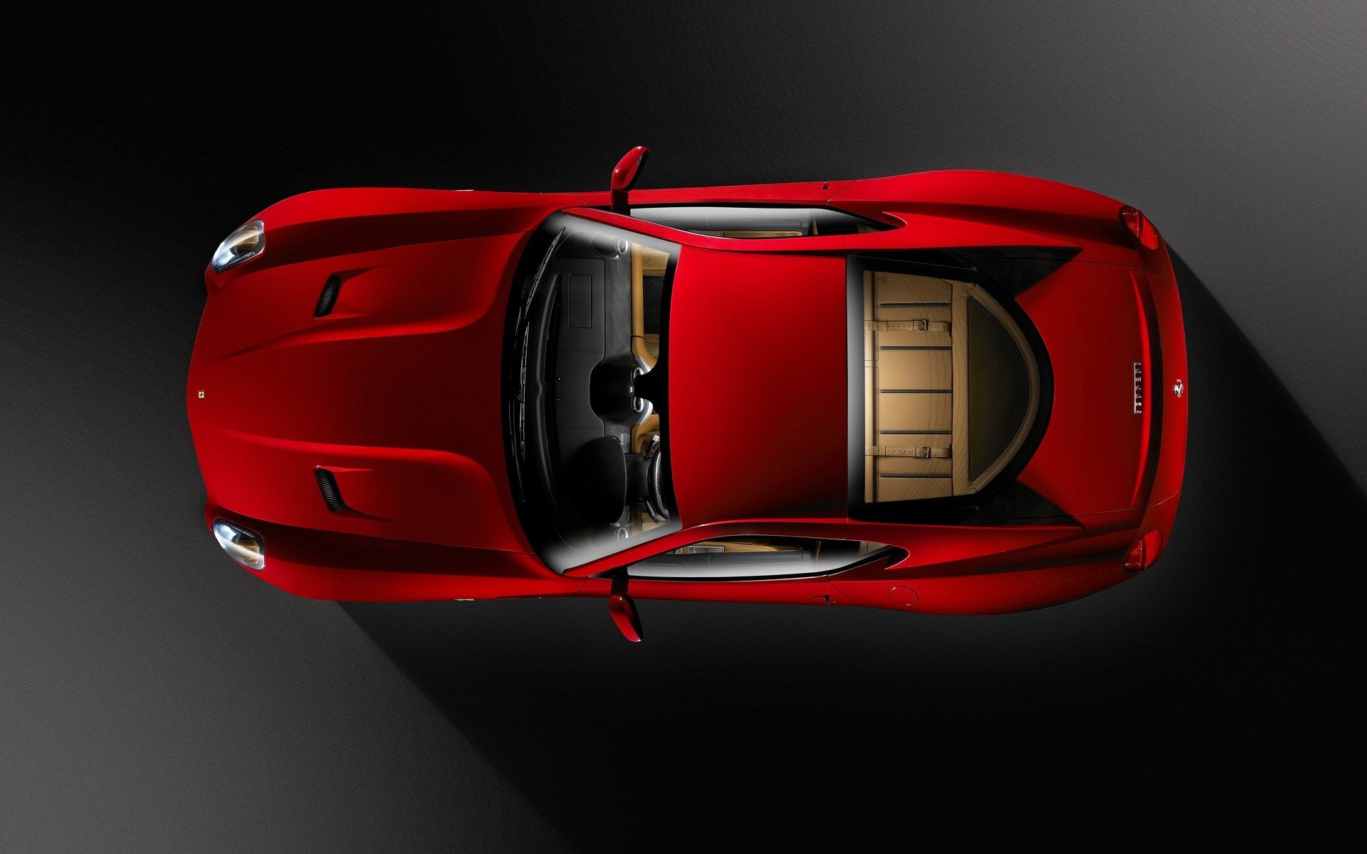 Crimson Ferrari — HD Top-Down Wallpaper | 1920x1200 | Wallpaper Abyss