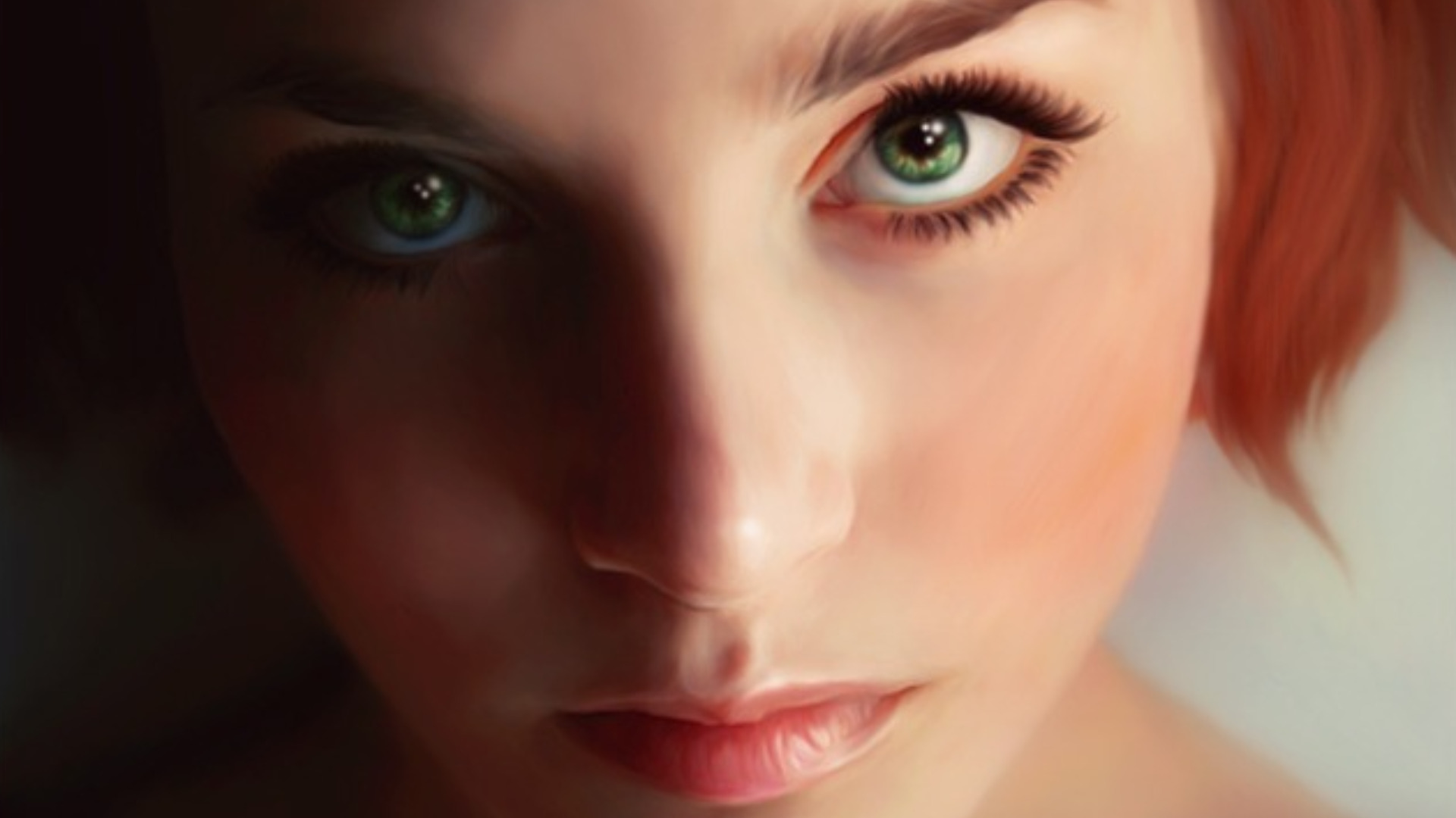 Vivid Gaze: Artistic Woman HD Wallpaper