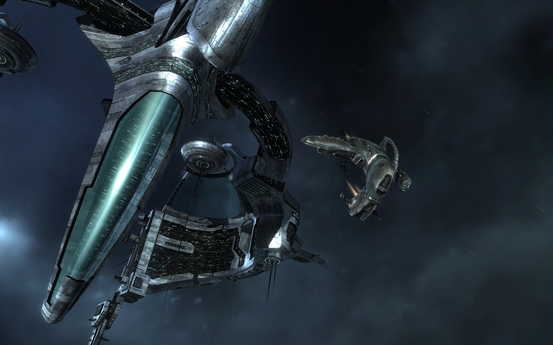 Galactic Vanguard — Futuristic Sci‑Fi Starship HD Wallpaper | 1920x1200 ...