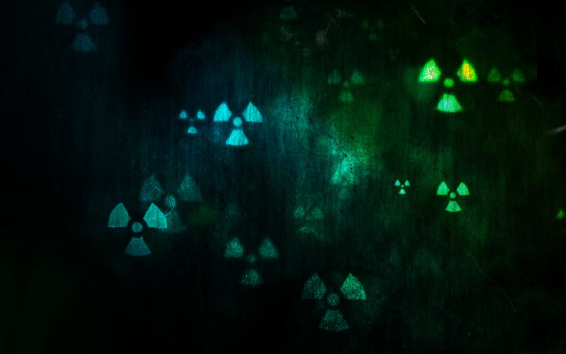 Dark Abstract Glow: HD Radiant Symbols Wallpaper
